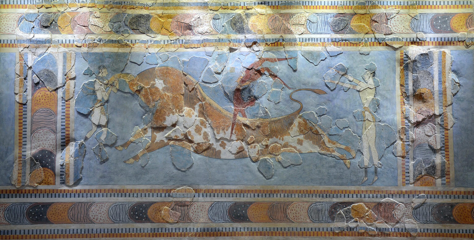The Minoan Bull Leaping Fresco - A Scholarly Skater Art History